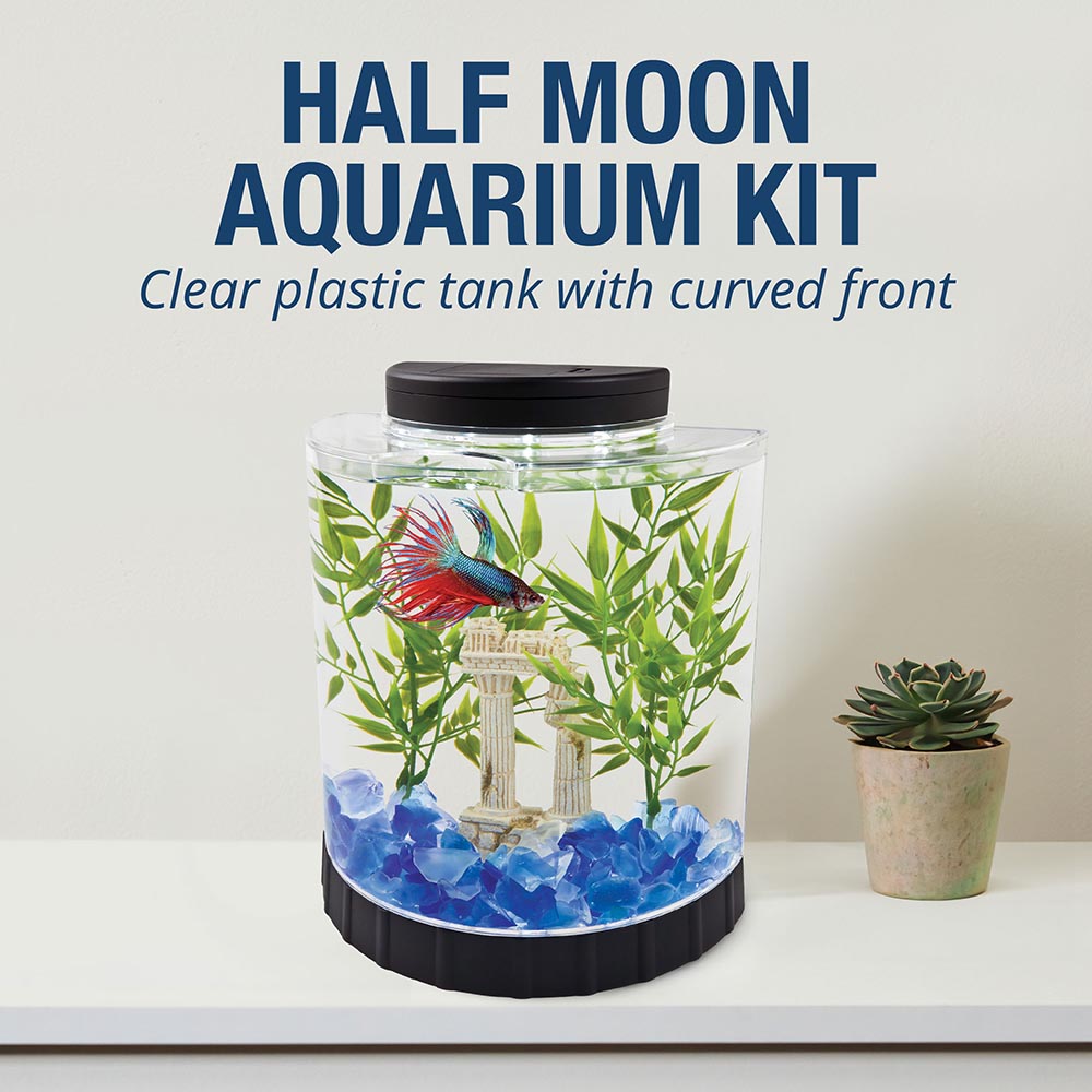 LED Half Moon Betta Aquarium Kit