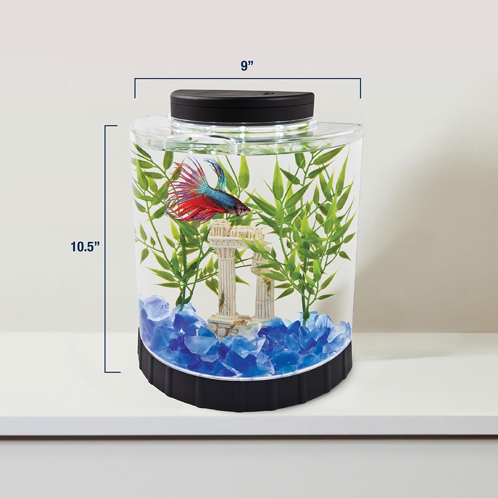 LED Half Moon Betta Aquarium Kit